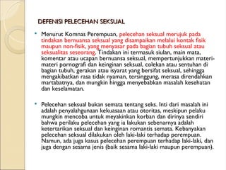 PELECEHAN SEKSUAL dari Fakultas Hukum ppt | PPT