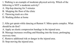 pe lesson 3.physical activity through dance techniques | PPTX
