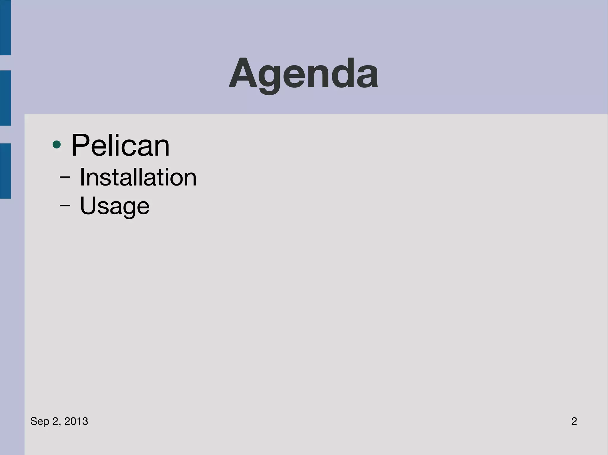 Introduction to Pelican | ODP