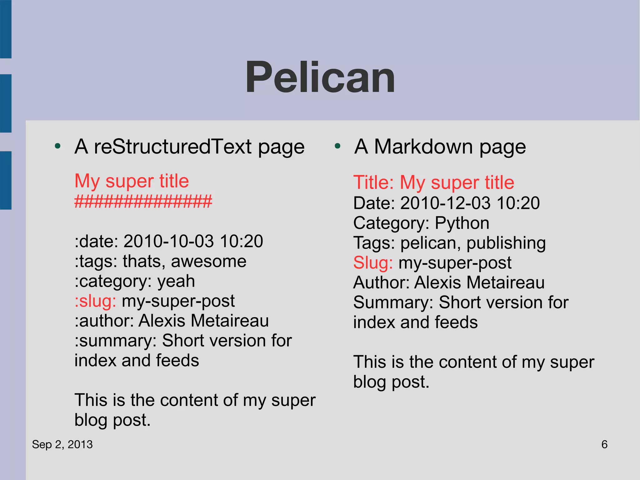 Introduction to Pelican | ODP