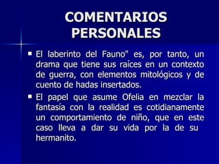 Pelicula Laberinto Del Fauno | PPT