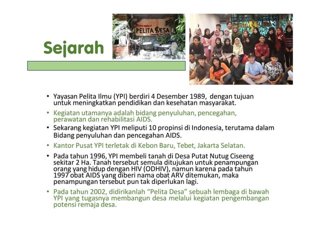 Pelita Desa: Model Remaja Membangun Desa | PPT