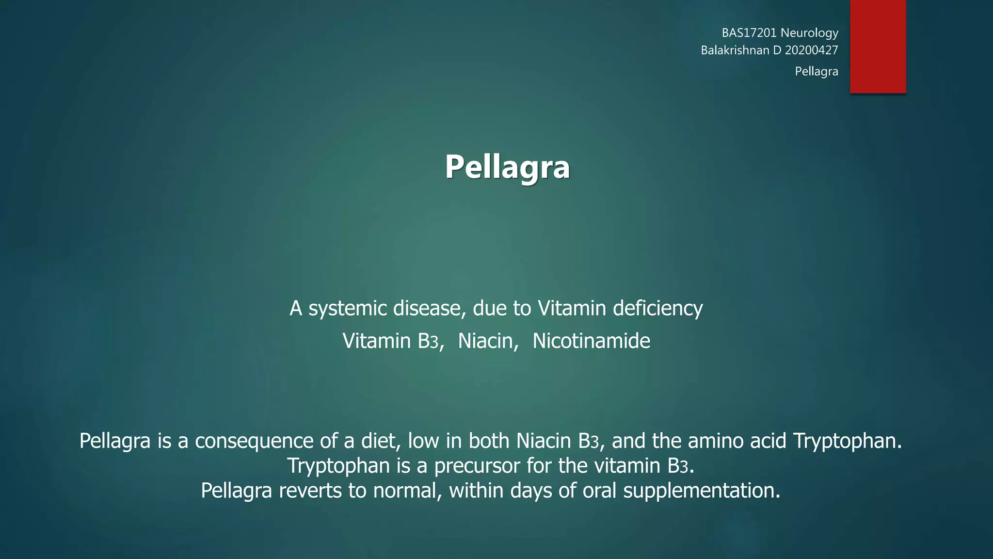 Pellagra ppt show 20200428 db | PPSX