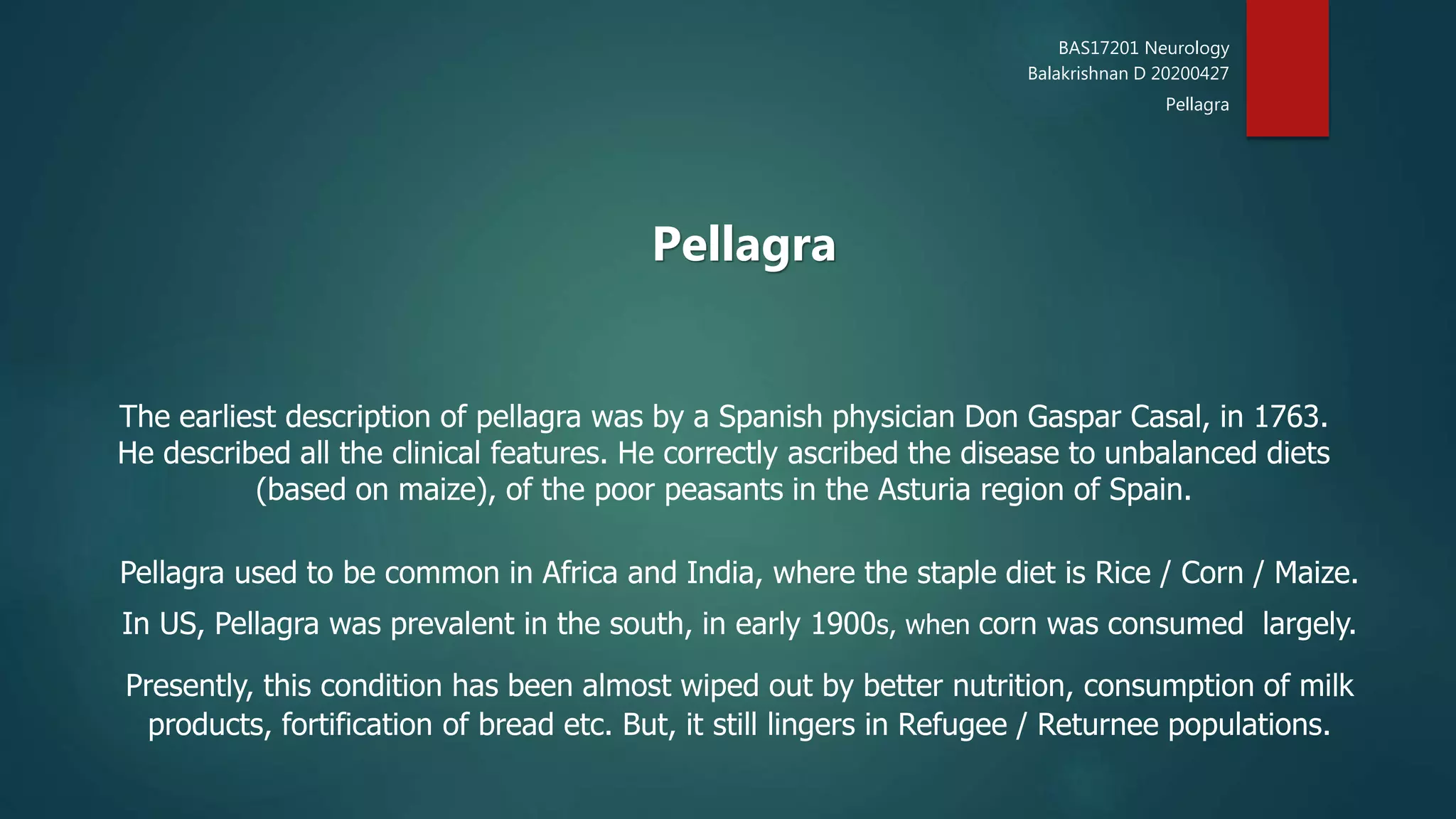 Pellagra ppt show 20200428 db | PPSX