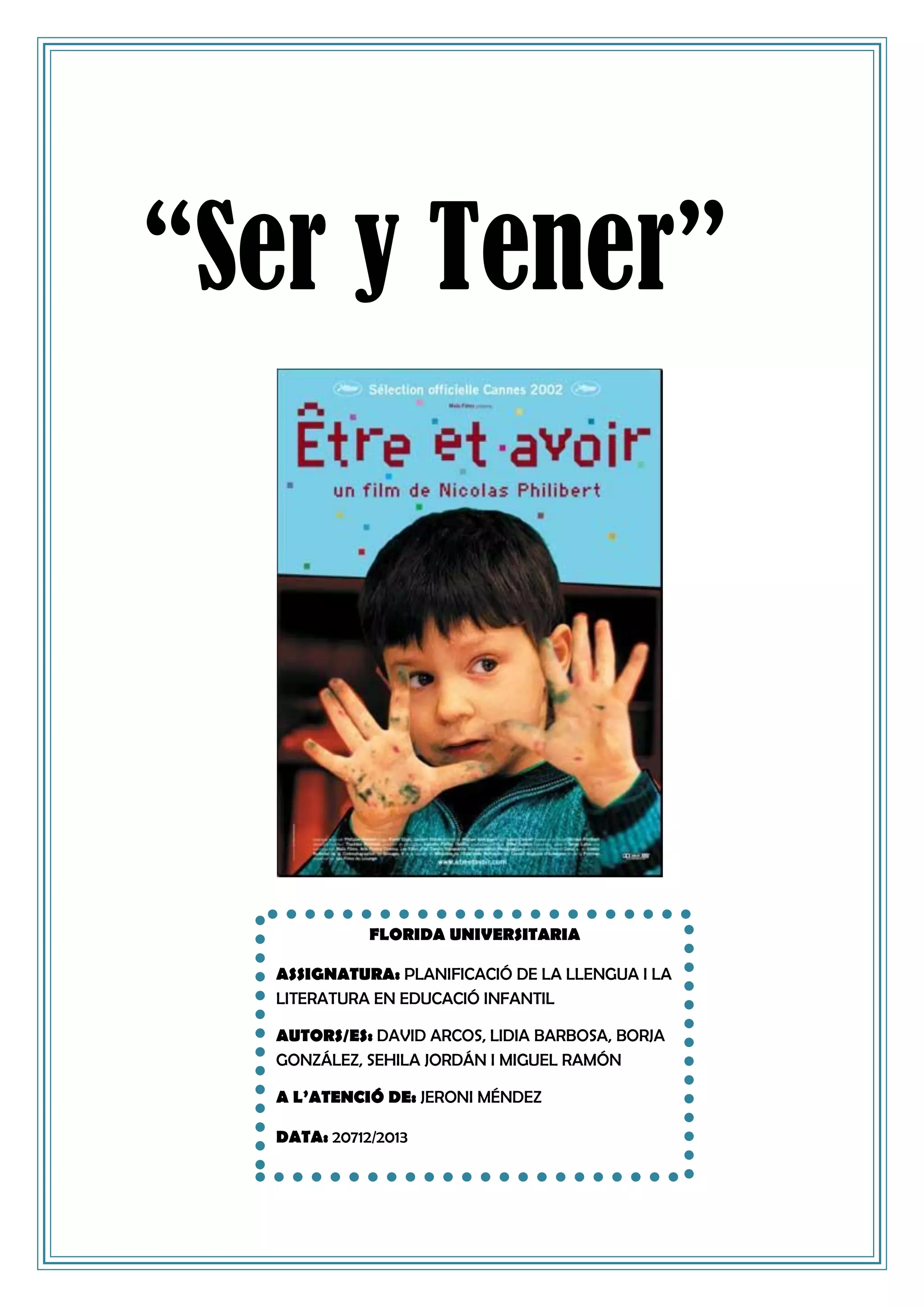 Ser y tener | PDF