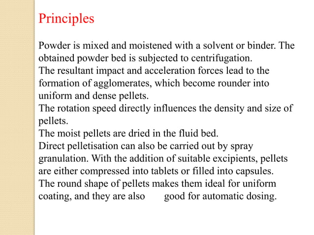 PELLETS AND PELLETIZATION TECHNIQUES | PPTX | Pharmaceutical Industry ...