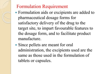 PELLETS AND PELLETIZATION TECHNIQUES | PPTX