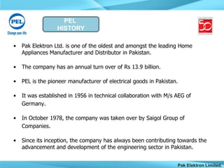 Pel Marketing Applicences Division | PPTX