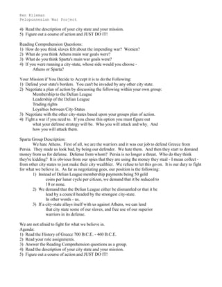Peloponnesian war project | DOC