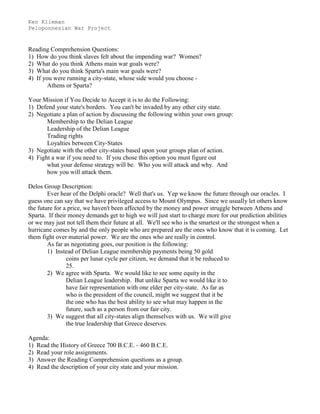 Peloponnesian war project | DOC