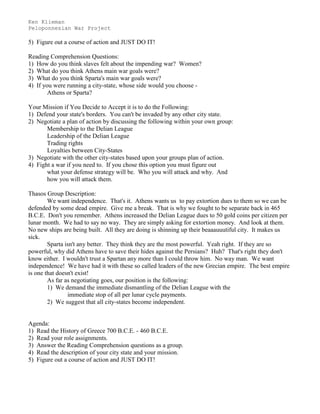Peloponnesian war project | DOC