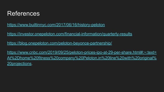 Peloton company presentation (redo) | PDF