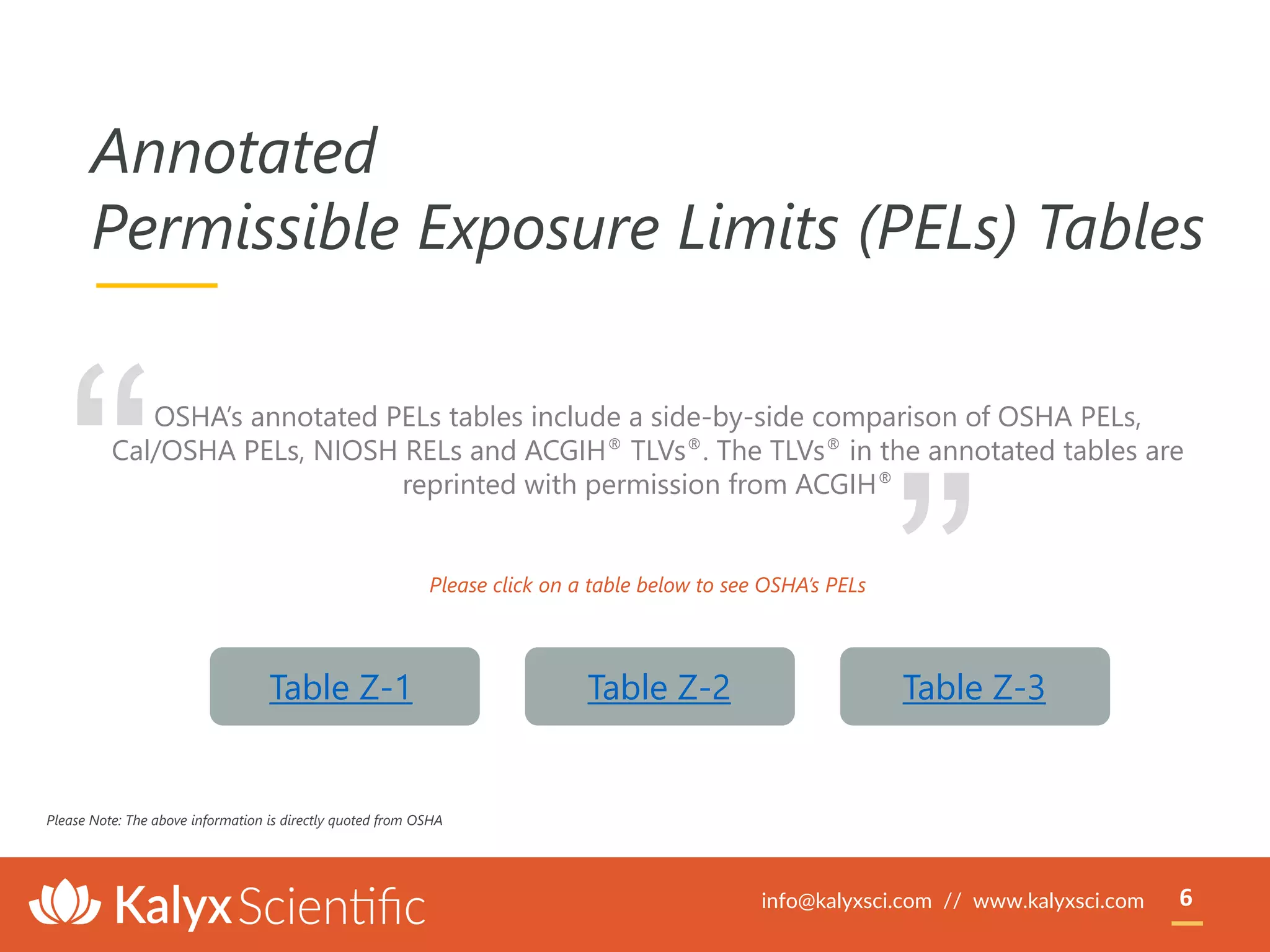 Importance of Permissible Exposure Limits (PELs) | PDF