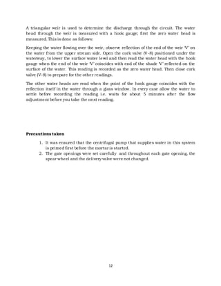 Pelton wheel experiment | DOCX