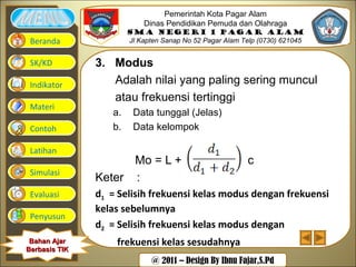 Statistika : Ukuran Pemusatan Data | PPT