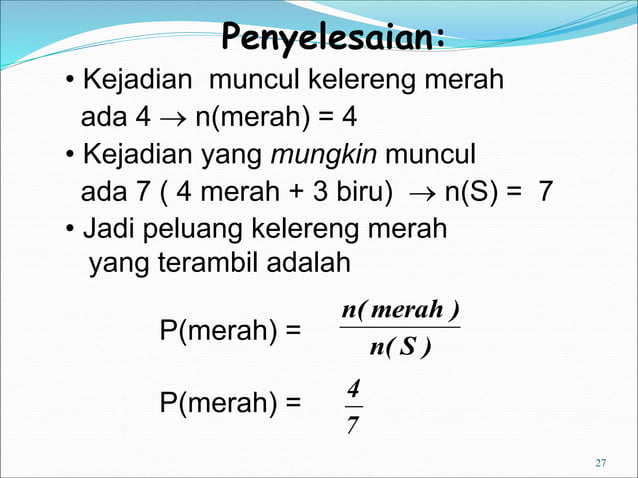 Materi Peluang kelas XII kurikulum merdeka | PPT