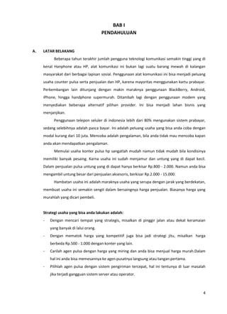 Peluang Bisnis Counter Handphone | PDF