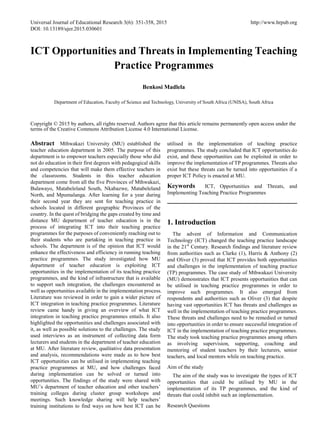 Peluang dan ancaman ict | PDF