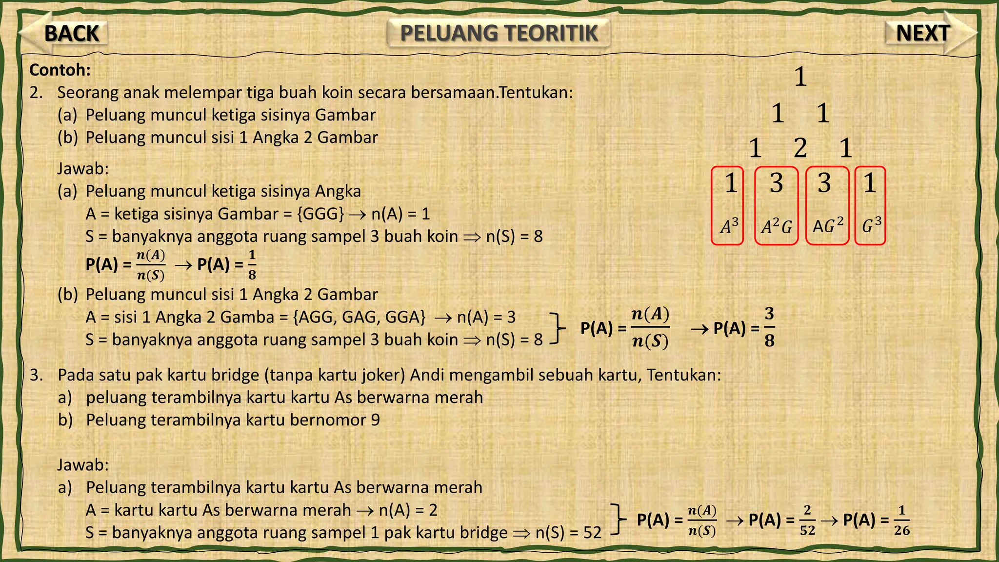 Peluang Kelas 8 - Part 1 [Pengertian - Menentukan Ruang Sampel].pptx