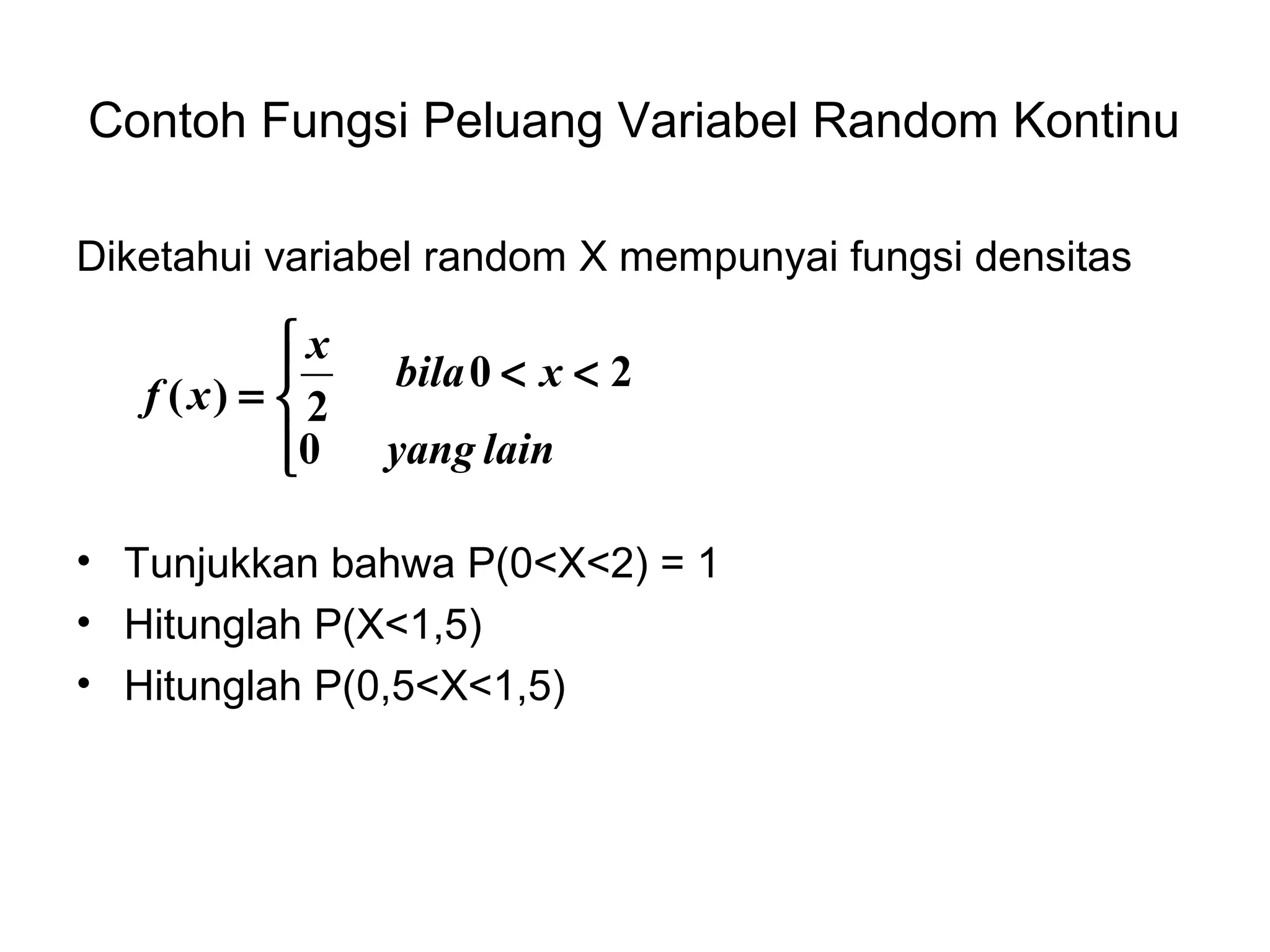 Statistika: StPeluang n var random | PPT