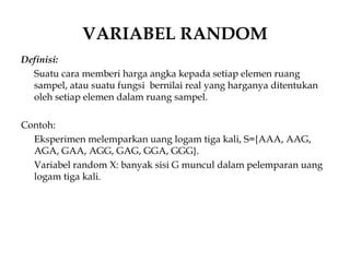 Statistika: StPeluang n var random | PPT