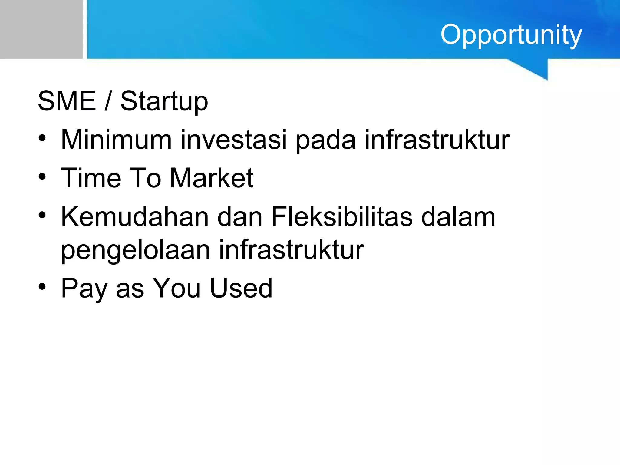 Peluang pada cloud computing bagi sme | PPT