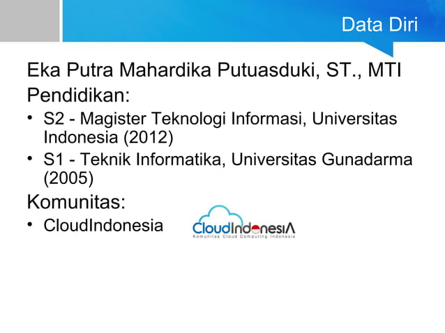 Peluang pada cloud computing bagi sme | PPT
