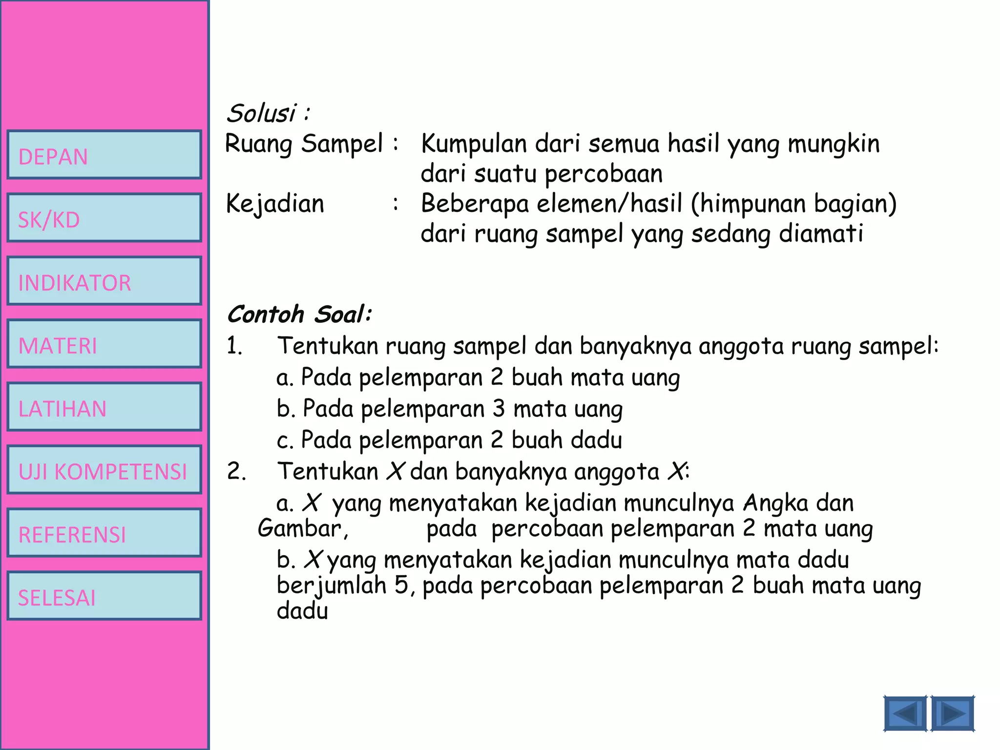 Peluang suatu kejadian_Bahan ajar | PPT