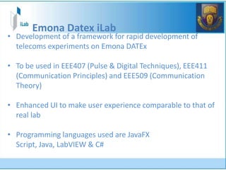 Remote Experimentation with Emona DATEx | PPT