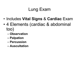 Pe lungexam | PDF | Lung and Respiratory Health | Diseases and Conditions