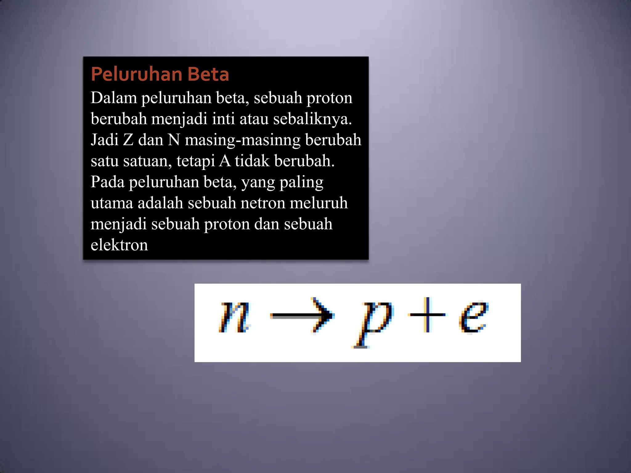 Peluruhan partikel beta | PPTX