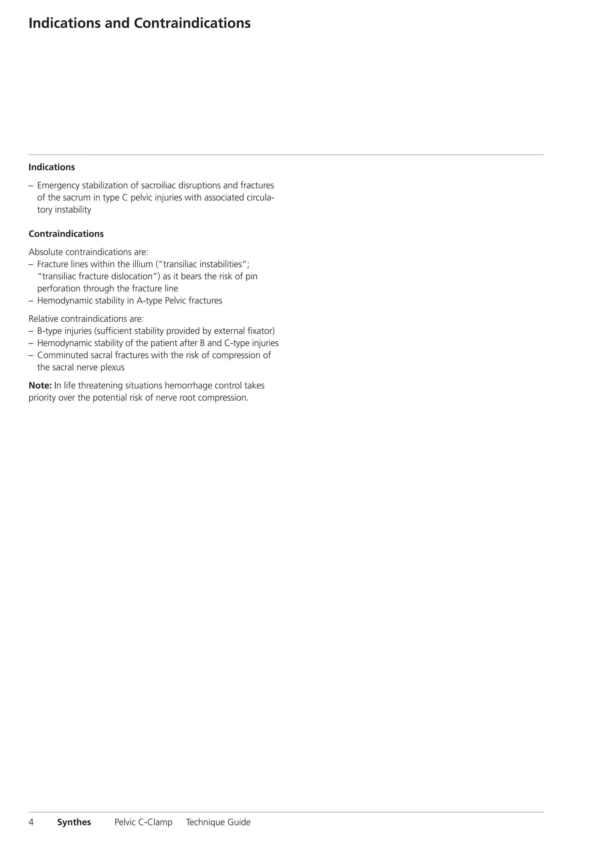 Pelvic c clamp | PDF