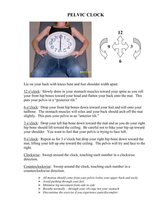 Pelvic clock | PDF