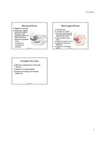 Gynecologic pelvic examination | PDF