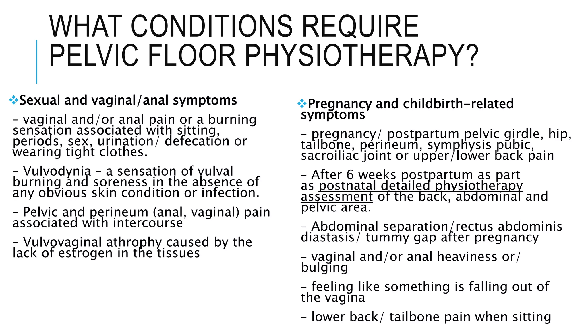 Pelvic Floor Anatomy and Physiotherapy management | PPTX