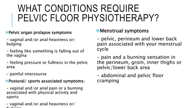 Pelvic Floor Anatomy And Physiotherapy Management Ppt