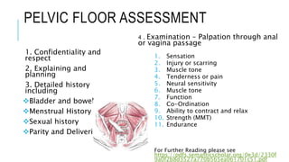 Pelvic Floor Anatomy and Physiotherapy management | PPTX