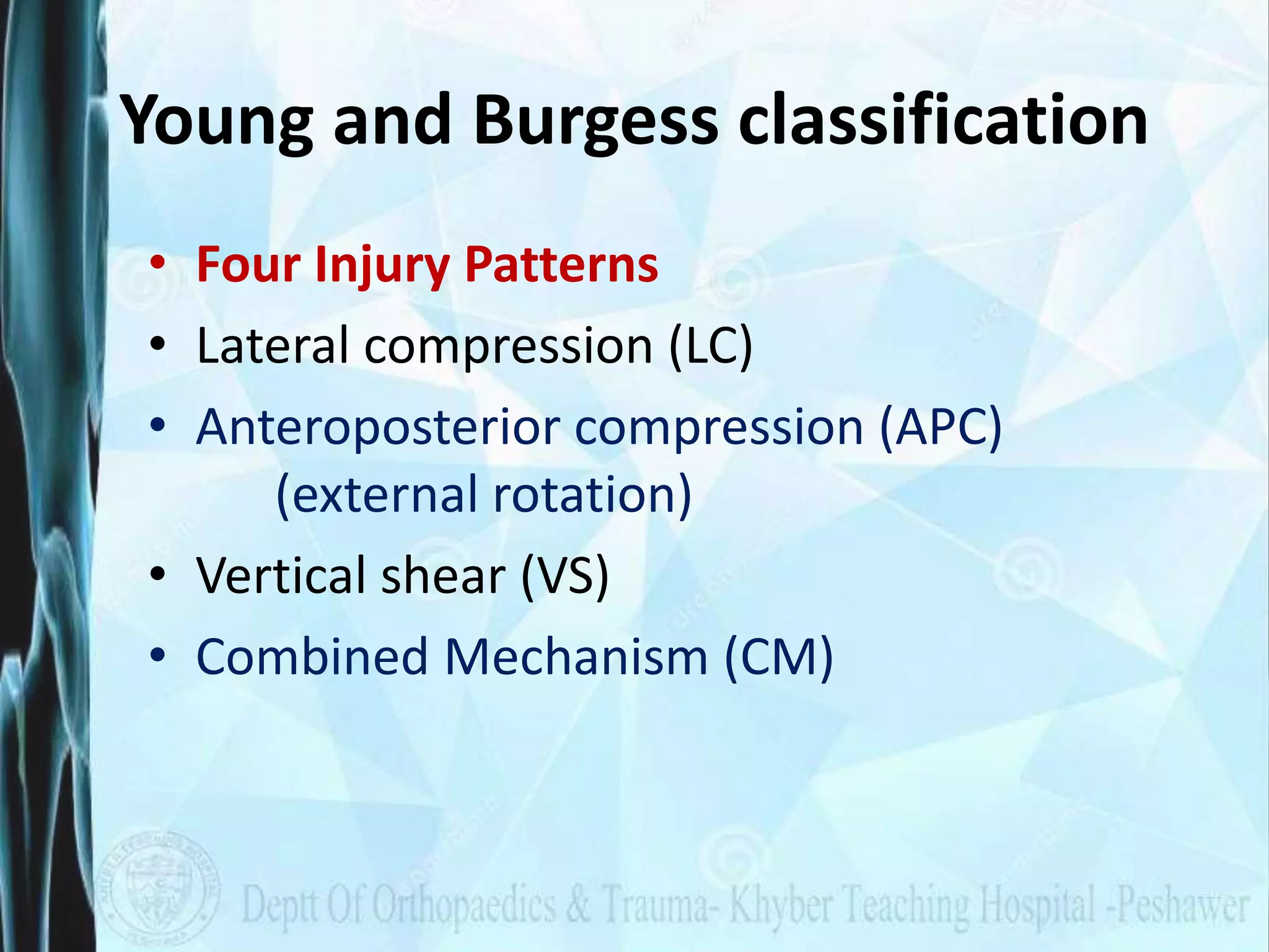 Pelvic fracture classification | PPTX