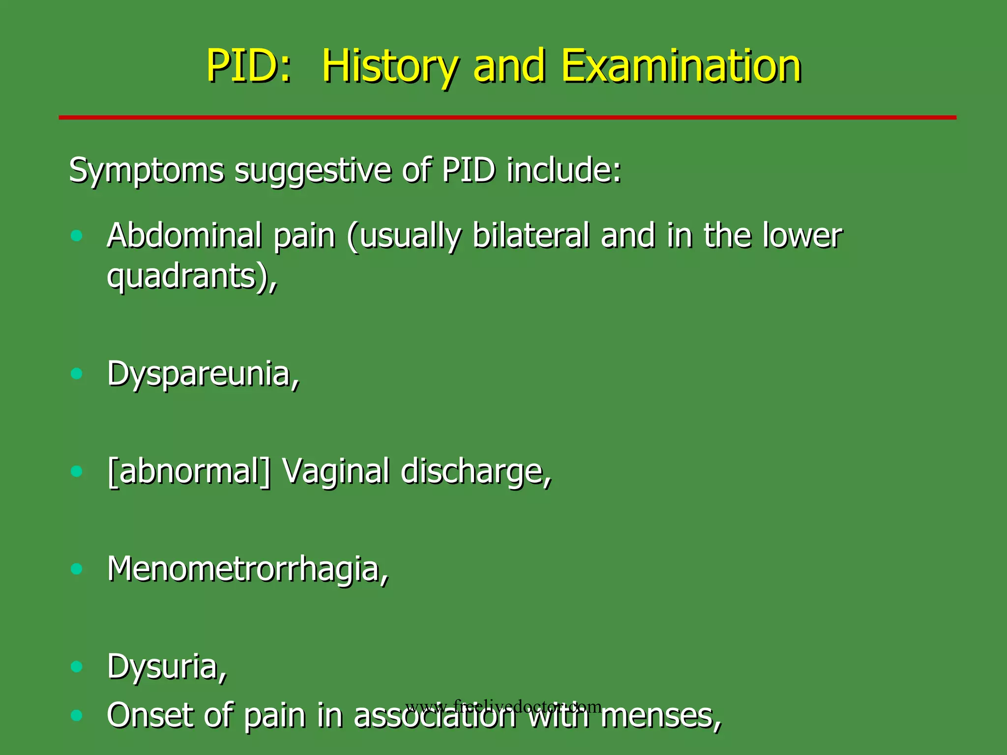 Pelvic inflammatory disease | PPT