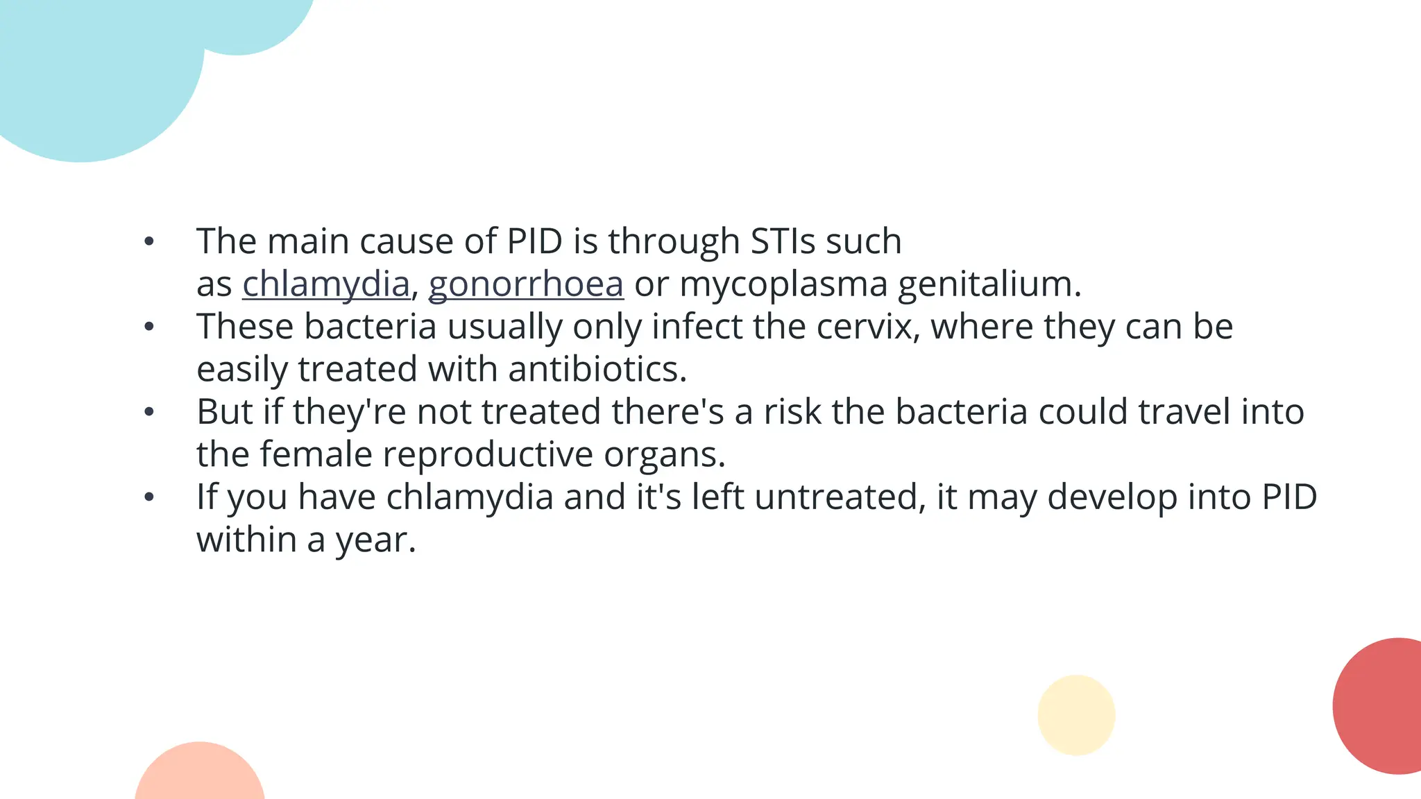 Pelvic Inflammatory Disease- acute and subclinical infection of the ...