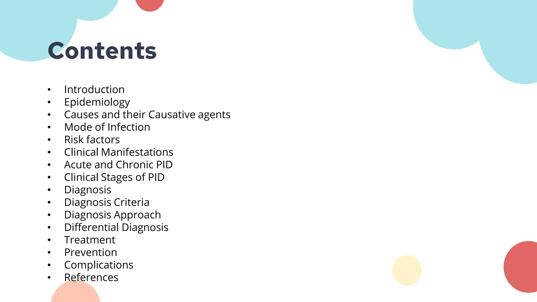 Pelvic Inflammatory Disease- acute and subclinical infection of the ...