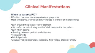 Pelvic Inflammatory Disease- acute and subclinical infection of the ...