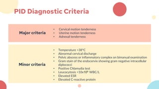 Pelvic Inflammatory Disease- acute and subclinical infection of the ...