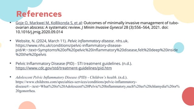 Pelvic Inflammatory Disease- acute and subclinical infection of the ...