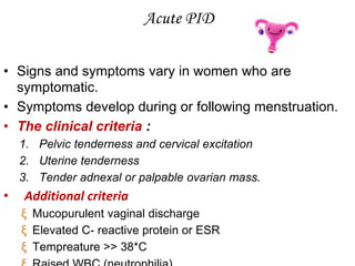 Pelvic inflammatory disease (PID) | PPT