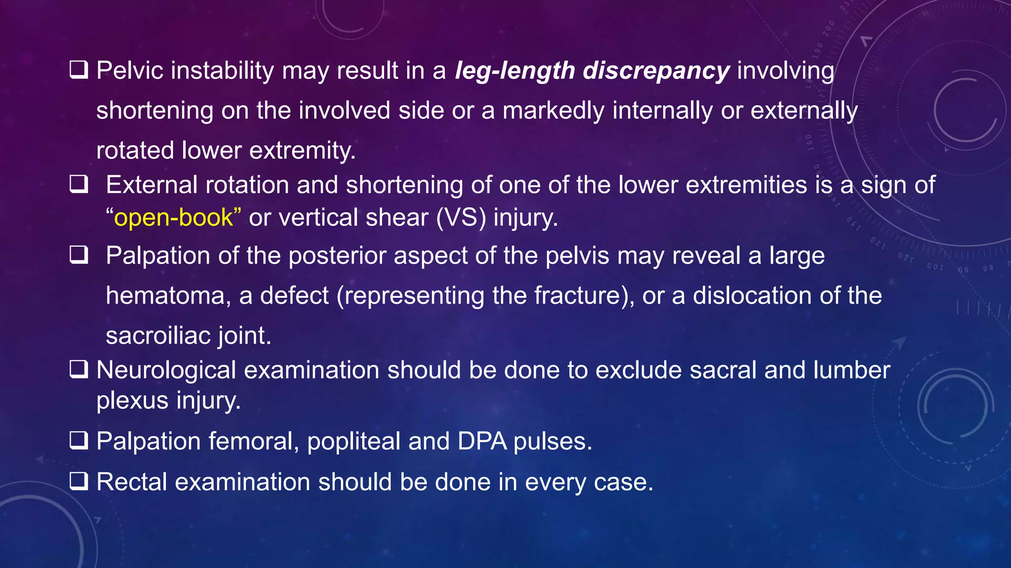 Pelvic injuries and associated injuries | PPTX