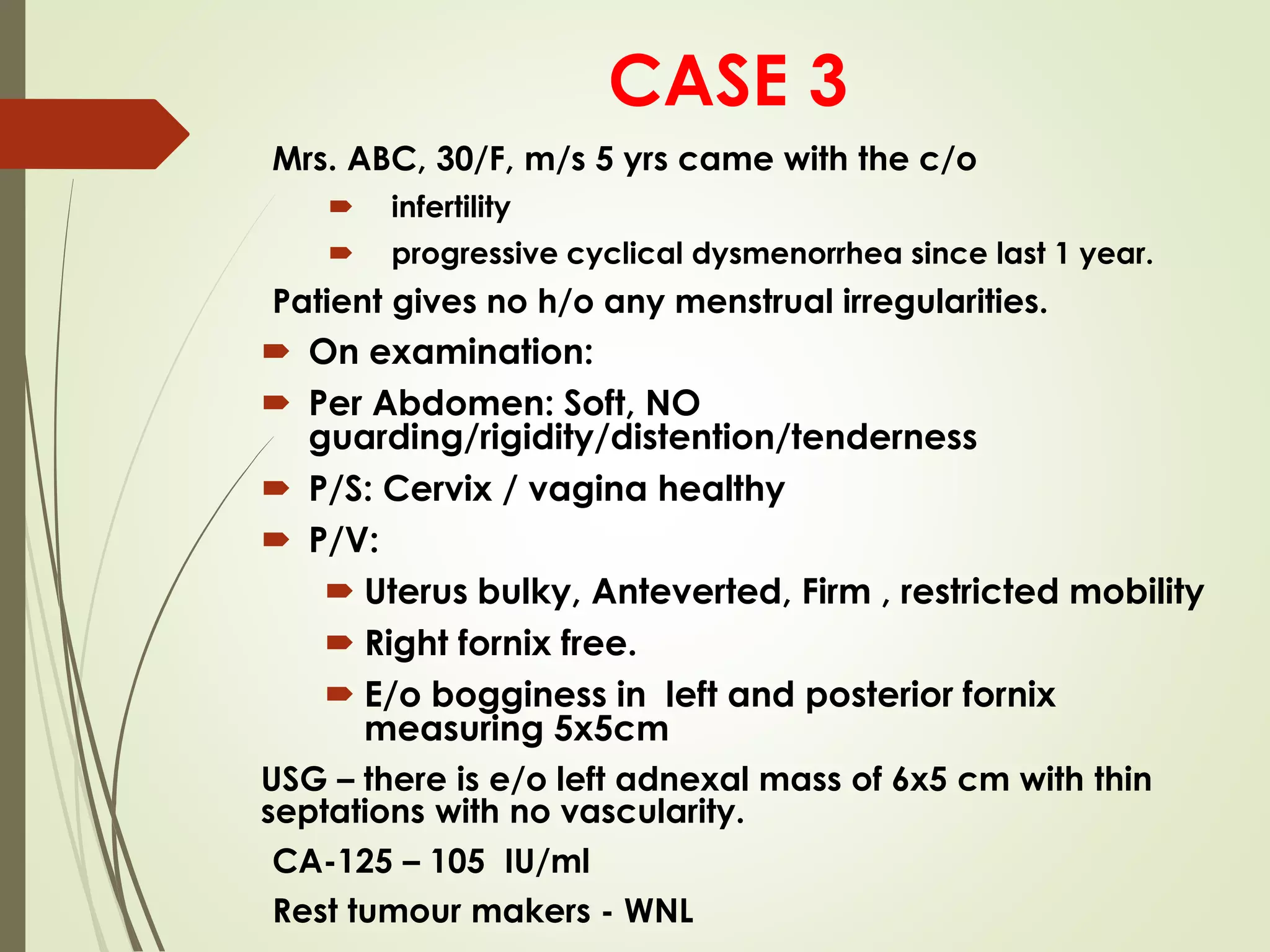 Pelvic mass panel discussion | PPTX