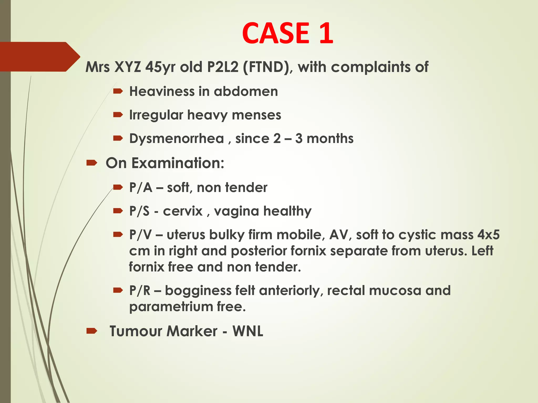 Pelvic mass panel discussion | PPTX