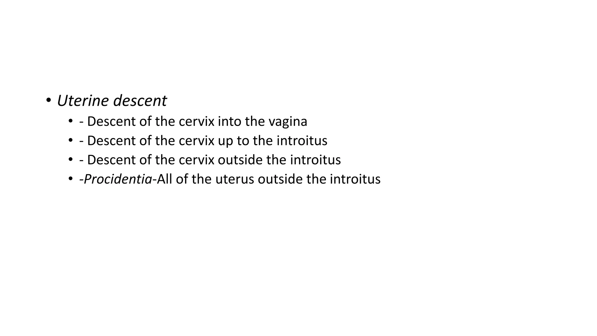 Pelvic organ prolapse gynaecology ppt | PPTX