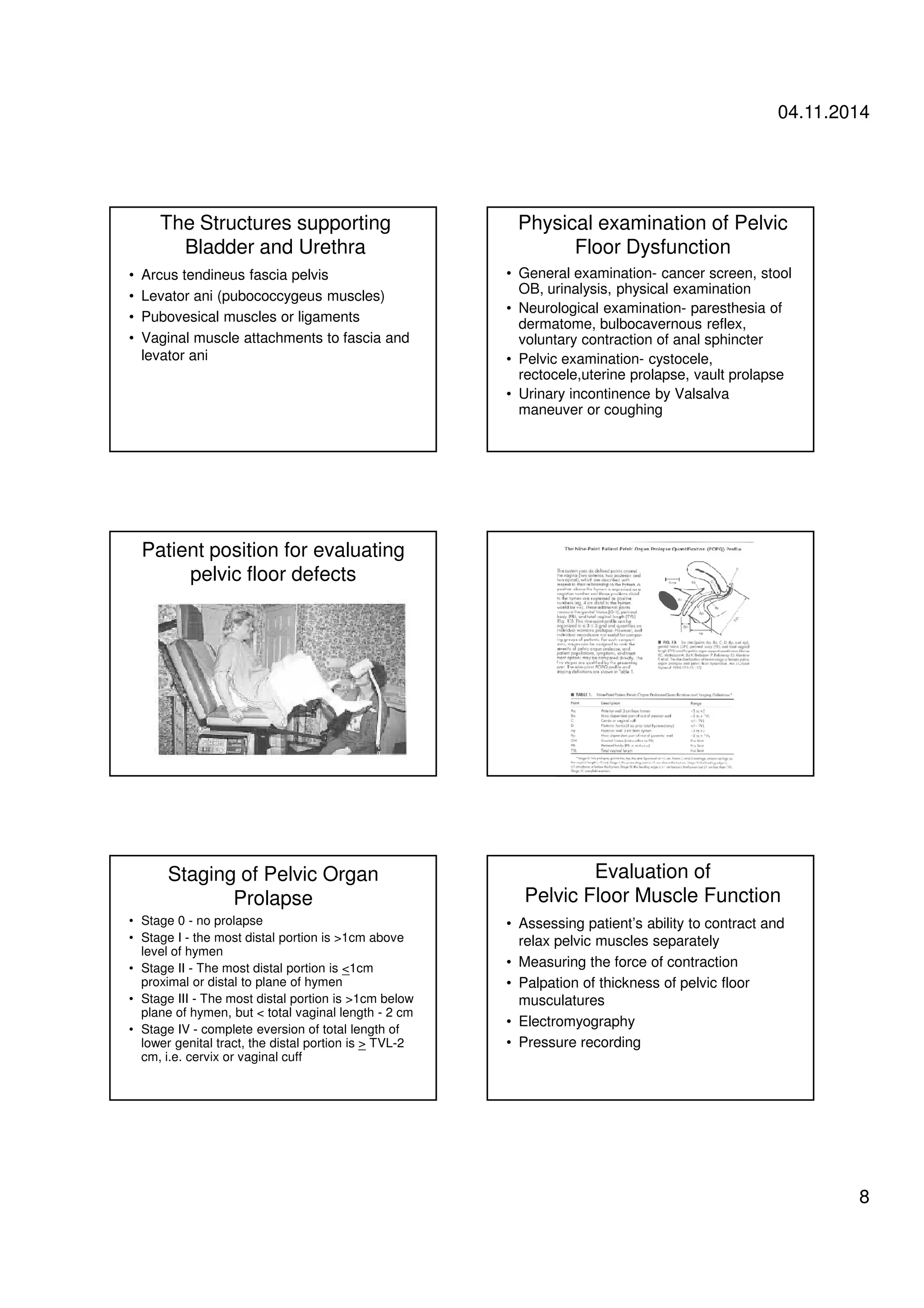 Pelvic organ prolapse - Diagnosis and treatment | PDF